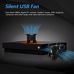 SCCCF Mini, Compact 40mm x 20mm USB Fan, for VR Gear, Aquarium, Roku, Router, Raspberry Pi, Cosplay, Helmet Cooling Ventilation