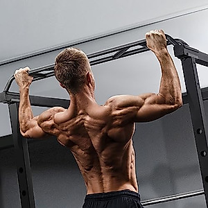 RitFit PPC01 Power Cage, 1000LB Capacity Power Rack Full Home Gym for Weightlifting, Come with J-Cups, Plate Holders and Other Attachments (Basic Version)-Black