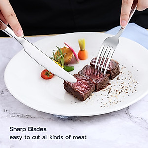 Onader 60-Piece 18/10 Silverware Set Stainless Steel Flatware Cutlery Set for 12