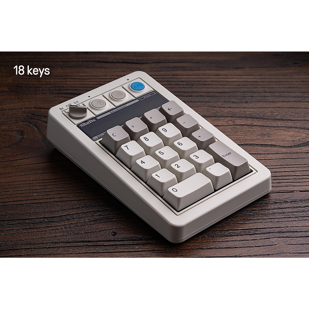 8Bitdo 18 Key Retro Mechanical Numpad, Supports PC & Standard Calculator Mode, Hot-swappable, PC Calculator Shortcut Button, Bluetooth/2.4G/Wired for Windows and Android - M Edition