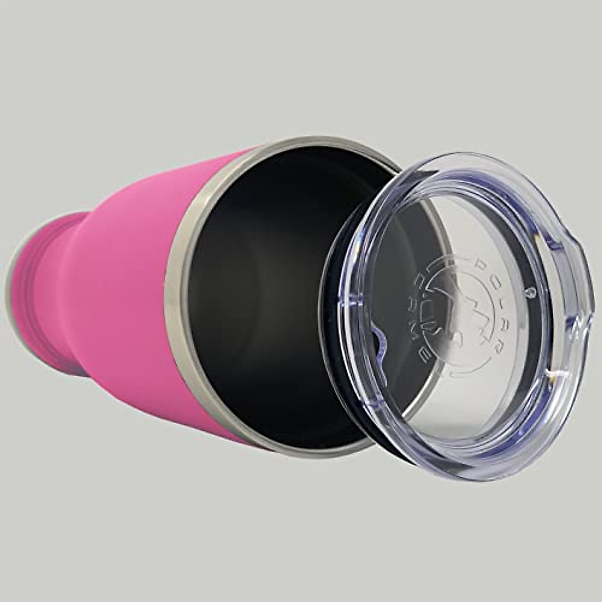 LaserGram 14oz Vacuum Insulated Pilsner Mug, Dragon, Personalized Engraving Included (Pink)