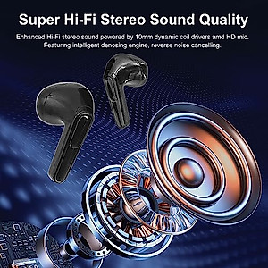 Pro30 TWS Earbuds Bluetooth 5.3 True Wireless Earphones, Built-in Microphone, IPX7 Waterproof, HD Physical Noise Cancellation Earphones with Hi-Fi Sound
