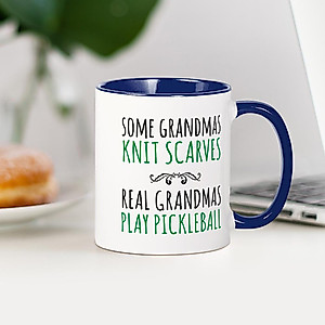 CafePress Real Grandmas Play Pickleball Mugs Ceramic Coffee Mug, Tea Cup 11 oz