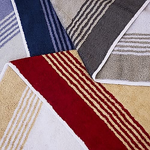 MEMRUI Wood Fiber Kids Towels + Stripe Hand Towels Set