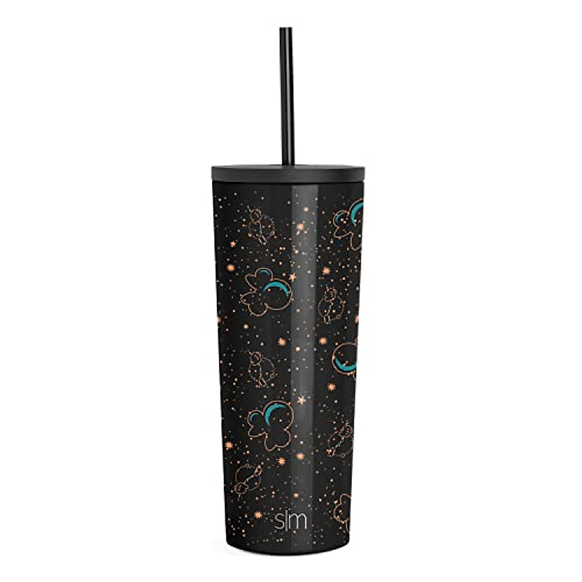 Simple Modern Disney Insulated Tumbler Cup with Flip Lid and Straw Lid | Gifts for Women Men Reusable Stainless Steel Water Bottle Travel Mug | Classic Collection | 24oz Minnie Mouse Starry Sky