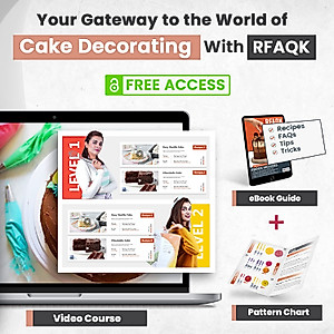 RFAQK 150PCs Russian Piping Tips Complete Set - Cookie Cupcake Cake Decorating Kit includes Numbered Piping Tips (24 Icing Tips+25 Russian Tips+7 Ruffle Tips+Ball Tip+41 Pastry Bags+EBook+Booklet)