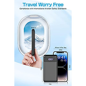 LILIO Portable Charger, 20000mAh Power Bank with Digital Display, 20W Fast Charging Battery Pack with USB C/USB A Output, Cell Phone Charger for iPhone 14/13 Samsung Pixel AirPods and More