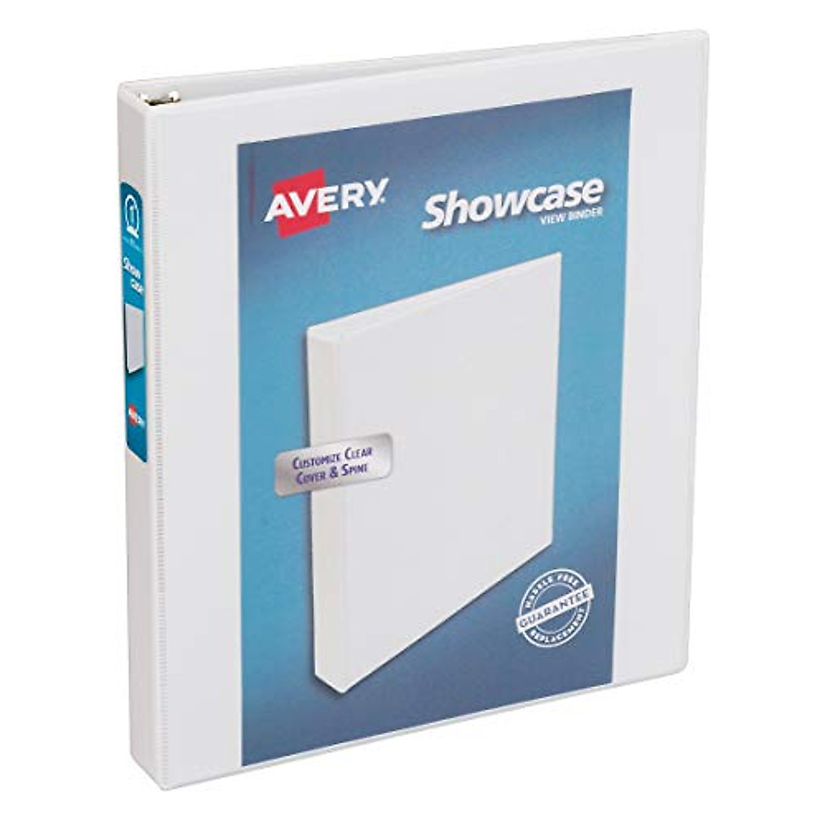 Avery Economy Showcase View Binder with 1 Inch Round Ring, White, 1 Binder (19601) & 11121 Insertable Big Tab Dividers, 5-Tab, Letter