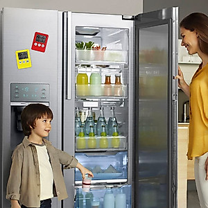 Kitchen Timer 4 PCS,Digital Magnetic Timers,4 Color Countdown Timer Classroom Stop Watches Alarm Clock for Teeth Kids Teachers Cooking Study Shower Desk Classroom Kitchen Home Gym