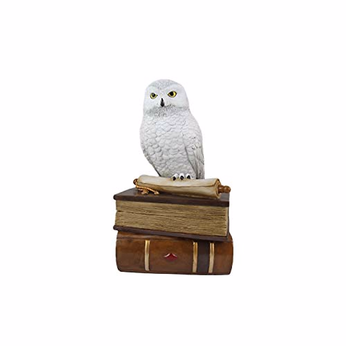 World of Wonders Wizard School White Owl Sculpture Decorative Box with Lid | Knick Nacks for Shelves and Owl Decor | Home Decor for Table Top | Book Lover Gift - 9"