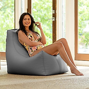 Jaxx Juniper Outdoor Bean Bag Patio Chair & Poolside Lounge, Slate