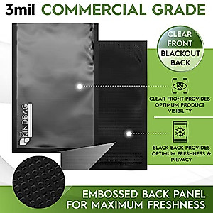 The Kind Bag Vacuum Seal Bags for Food; Food Grade, BPA Free & Freezer Safe; Airtight, Odor Free and Moisture Free; Commercial Grade 3mil Clear & Black; 4x6 inch Pre Cut Bags (100ct)