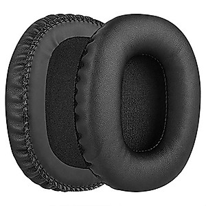 Geekria QuickFit Protein Leather Replacement Ear Pads for Marshall Monitor Headphones Ear Cushions, Headset Earpads, Ear Cups Repair Parts (Black)
