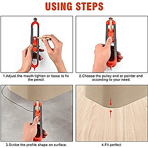 Lionz Super Gauge Scribe Tool, Contour Gauge with Lock, Profile Tool for Copying Angles and Odd Shapes. Gifts for Men, Husband, Father, Boyfriend, Handyman, DIY Woodwork and Construction.