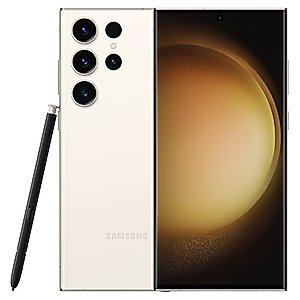 SAMSUNG Galaxy S23 Ultra Series AI Phone, Unlocked Android Smartphone, 512GB Storage, 12GB RAM, 200MP Camera, Night Mode, Long Battery Life, S Pen, US Version, 2023, Cream