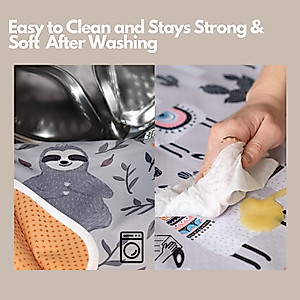 BABYBOET Splat Mat for Baby – Under High Chair Floor Mat Protects Wood, Vinyl and Carpet from Spills – Waterproof 4 Layer Baby Mat with Anti-Skid Backing Deters Bunching and Sliding (51” x 51”)