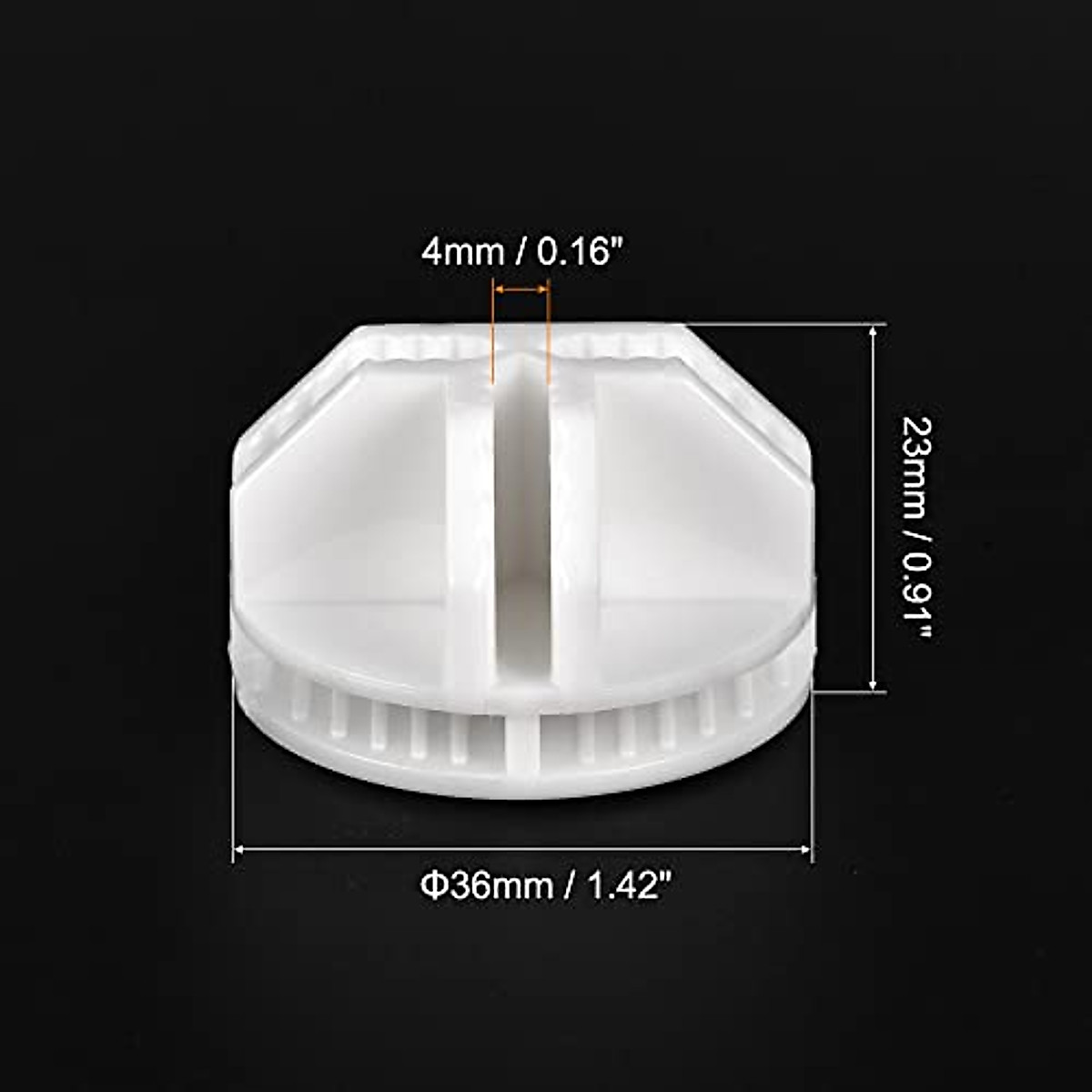 uxcell Plastic Wire Cube Connectors, 36x23mm Half Grid Buckle Clip for Storage Shelving Cabinet Organizer, White, 50Pcs