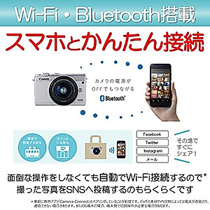 Canon EOS M100 Mirrorless Camera w/ 15-45mm Lens - Wi-Fi, Bluetooth, and NFC Enabled (Black) (International Model)