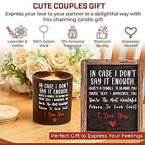 Vanilla & Lavender Scented Soy Candle - 10oz - Wooden Base & Gift Box Included - Ideal Gift for Anniversary - Birthday Gifts for Her or Him