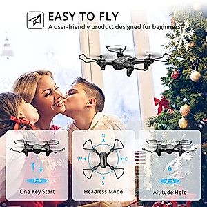 Holy Stone HS340 Mini FPV Drones with Camera for Kids 8-12 RC Quadcopter for Adults Beginners with One Key Take Off/Landing, Gravity Sensor, Headless Mode, Waypoint Fly, Throw to Go, Indoor & Outdoor