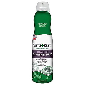 Vet's Best Flea and Tick Gentle-Mist Spray for Cats | Flea and Tick Spray with Certified Natural Oils | Gentle-Mist Spray for Easy Application and Control | 6.3 Ounces