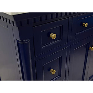 Sydney 48-inch Bathroom Vanity (Carrara/Royal Blue): Includes Royal Blue Cabinet with Authentic Italian Carrara Marble Countertop and White Ceramic Sink