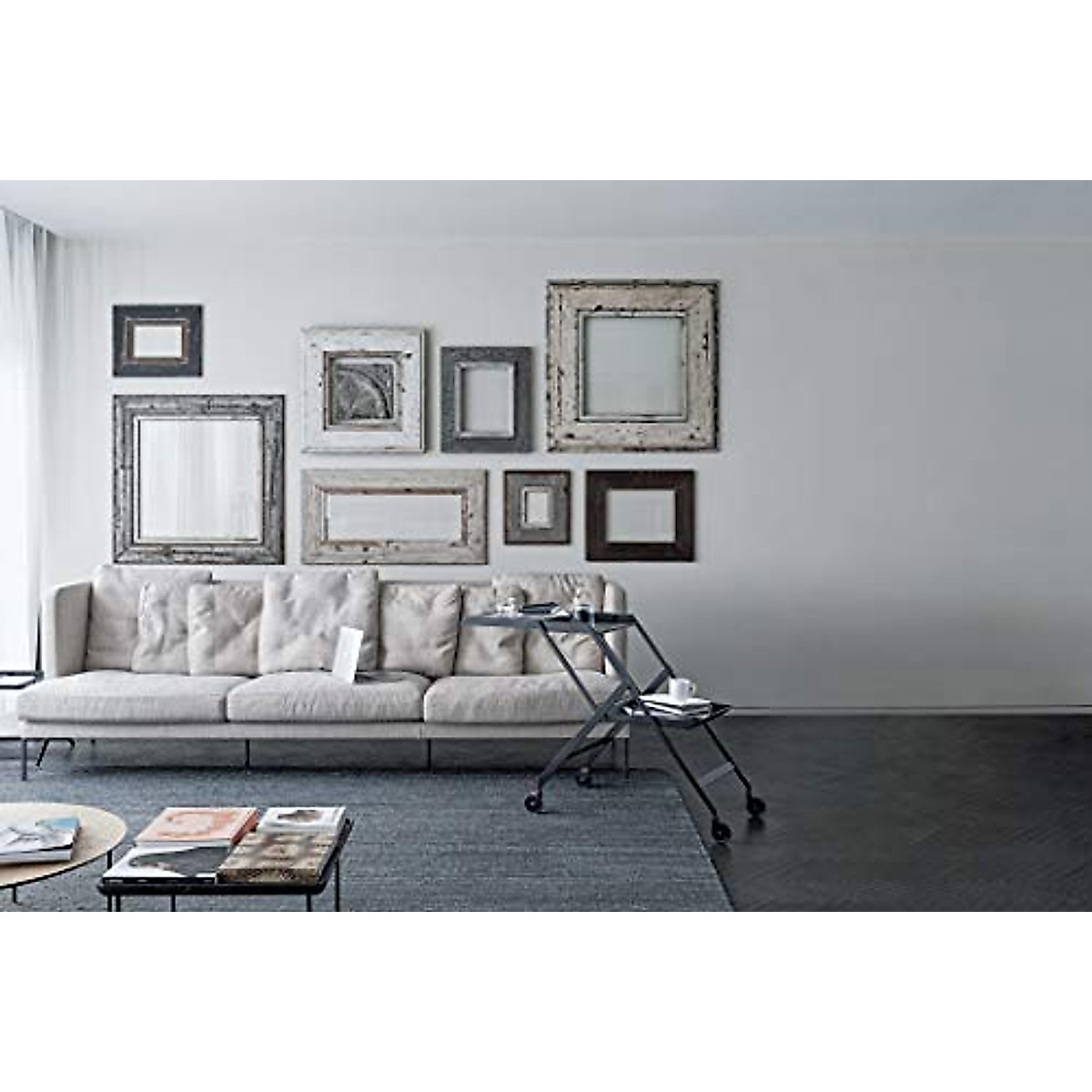 Alessi RS11 B Plico Folding trolley in steel coloured with epoxy resin, black. Shelves in polyurethane.