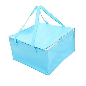 OKUMEYR Insulation Food Warmer Hand for Man Lunch for Men Reusable Grocery Carrier Women Tote Handbags Pizza Carrier Insulated Insulated Lunch Blue Aluminum