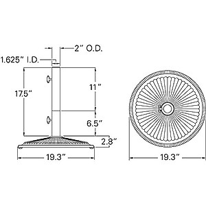 Treasure Garden 50 LB Classic Market Umbrella Base (Bronze-Finish)