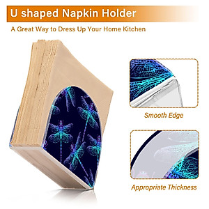 Dragonfly Napkin Holder for Kitchen U-Shaped Paper Towel Dispenser for Tables Sturdy and Durable Paper Napkin Storage for Picnic Party Wedding Home
