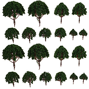 DOITOOL Model Trees Rainforest Diorama Supplies 20Pcs Scale Trees Miniature Craft Mini Trees for Crafts Miniature Tree Diorama Models Model Model Trees Model Train Scenery