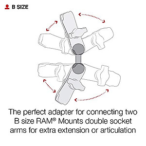 RAM Mounts RAM-B-230U Double Ball Adapter Compatible with RAM B Size Components