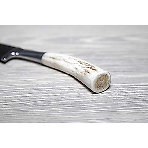 ArtsyUzbek Unique Uzbek Handmade Knife - Wild Goat Horn Handle - 7.8 Inches - Uzbekistan Pchak - Sheath – Ethnic Souvenir - Bonus Popular Uzbek Recipes Ebooks