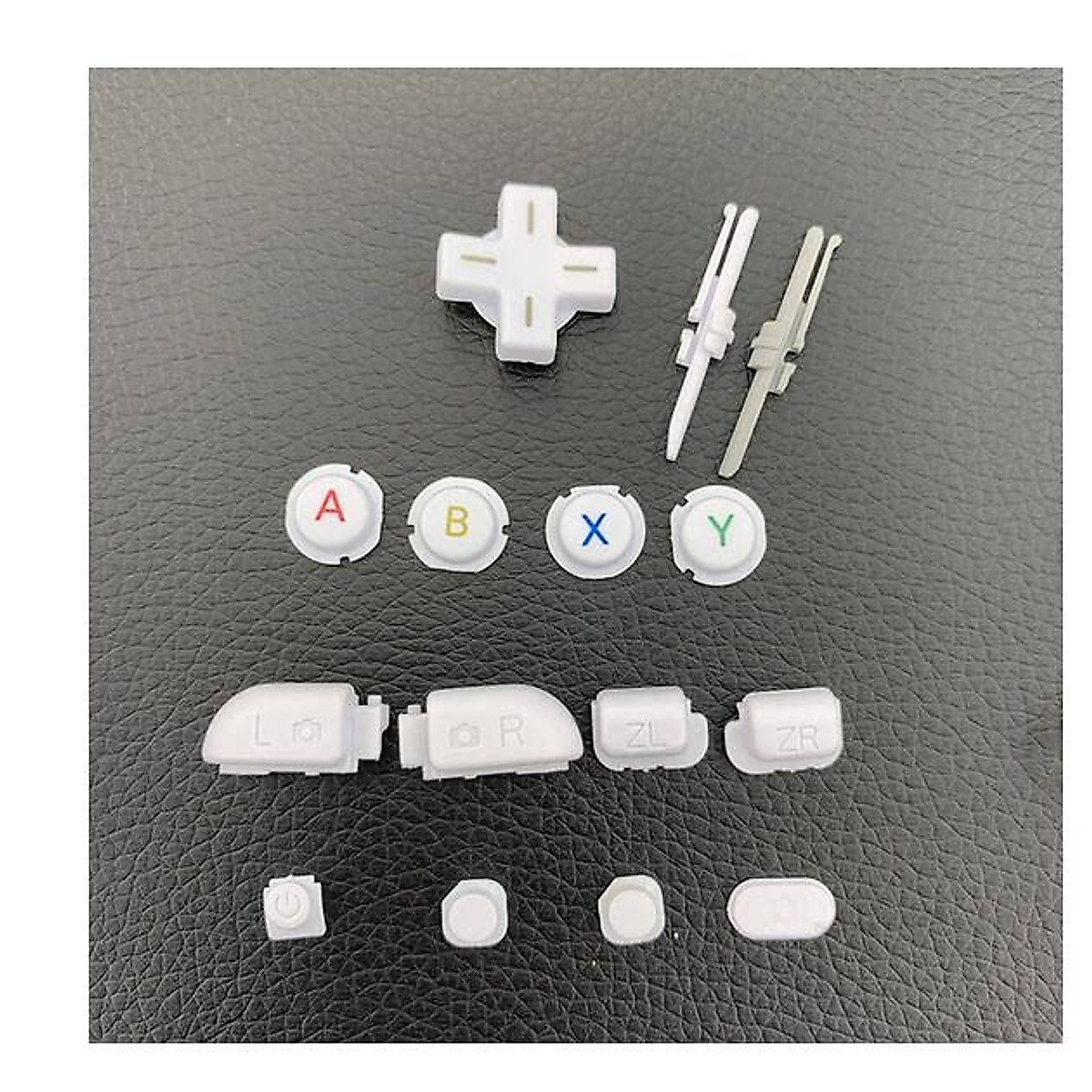 15 PCS Replacement L R ZR ZL Buttons ABXY Buttons Home Button Start Button Power Select Button D Pad Set for New 3DS XL New 3DS LL Console White