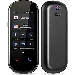 Instant Lanquage Translator Device，Electronic Foreign Language Translators，Two-Way Smart Voice and Photo Pocket Translator Real Time, 138 Languages Supported, Standy 180H, Portable Offline Translatio