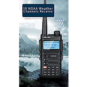 Radtel RT-610 Dual Band GMRS Radio Portable 5w Walkie Talkie with NOAA Scanning and Receiving Ham Two-Way Radio Long Range Handheld