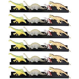 Sooyee 6 Pack Book Shelves,15 Inch Floating Shelf Display Shelf,Acrylic Shelves for Wall,Reading Nook,Funko Pop Display Case,Corner Floating Shelves Black
