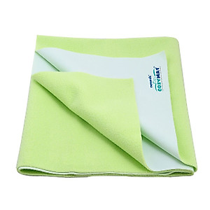 Newnik Cozymat Waterproof, Breathable, Reusable Mat/Underpad/Absorbent Sheets/Mattress Protector (Size: 140 x 100 Centimeter, LEMONGREEN)