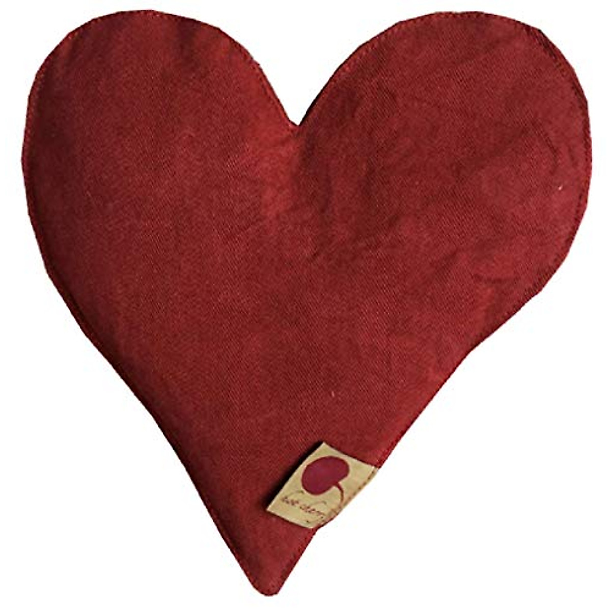 Hot Cherry Heart-Shaped Cherry Pit Pillow (Natural-Dyed Denim, Gift Wrapped in a Pie Box.) Relaxes Muscles, relieves Pain, Tummy Cramps with Moist Heat, FHA/HSA Approved