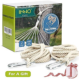 Brazilian Hammock Indoor +2 Tree Swing Hanging Straps Hammock Extra Large Canvas Canvas Hammock with Carry Bag for Patio Porch Garden Backyard Lounging Outdoor and Indoor