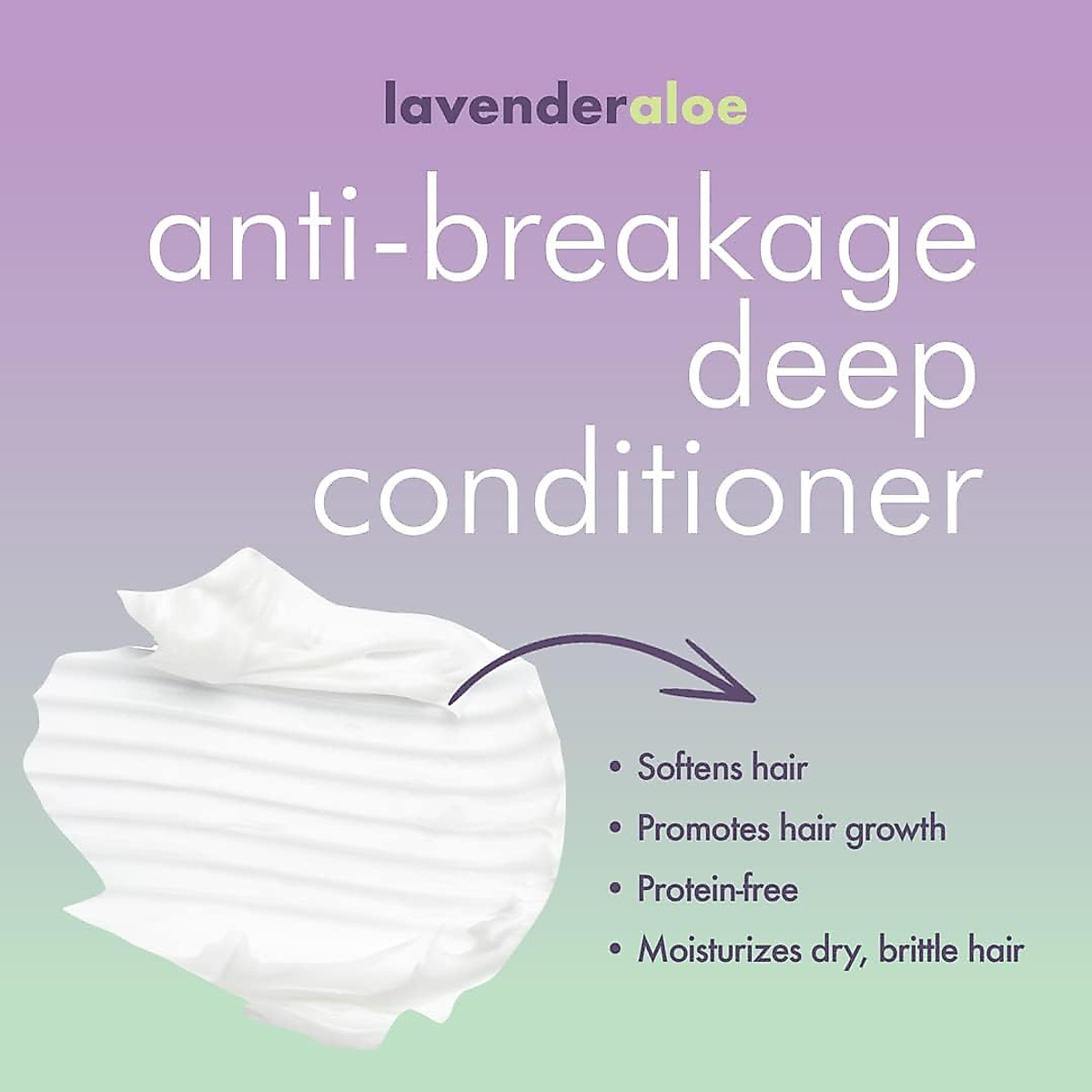 EDEN BodyWorks Lavender Aloe Anti-Breakage Deep Conditioner (16 oz) - Hair Treatment to Strengthen & Enhance Hair Elasticity