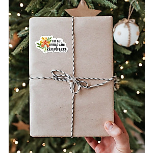 Do All Things with Kindness Cute Thank You Stickers, Small Business Online Retailers Stickers, Bakeries Packaging Stickers, Christmas, Thanksgiving Day, Birthday Party Favors Labels Gifts