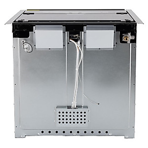 RecPro RV Stove Black Finish | Gas Range 21" Tall | 6500 and 8000 BTU Three Burner | 7100 BTU Oven with 1.8 Cu. Ft. Capacity | Optional Range Hood