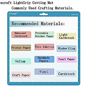 Ecraft Cutting Mat for Silhouette Cameo 3/2/1: 12X12inch Include one StrongGrip&Three StandardGrip&One LightGrip Cutting Mat Perfect for Silhouette Cameo Replacement for Crafts、Sewing and All Arts