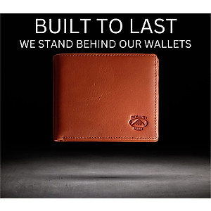 Stealth Mode Leather Bifold Wallet for Men With ID Window and RFID Blocking