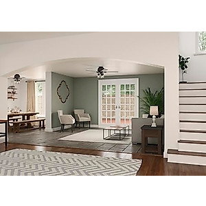 Hunter Hartland Low Profile Indoor Ceiling Fan with LED Lights and Pull Chain, 52", Noble Bronze