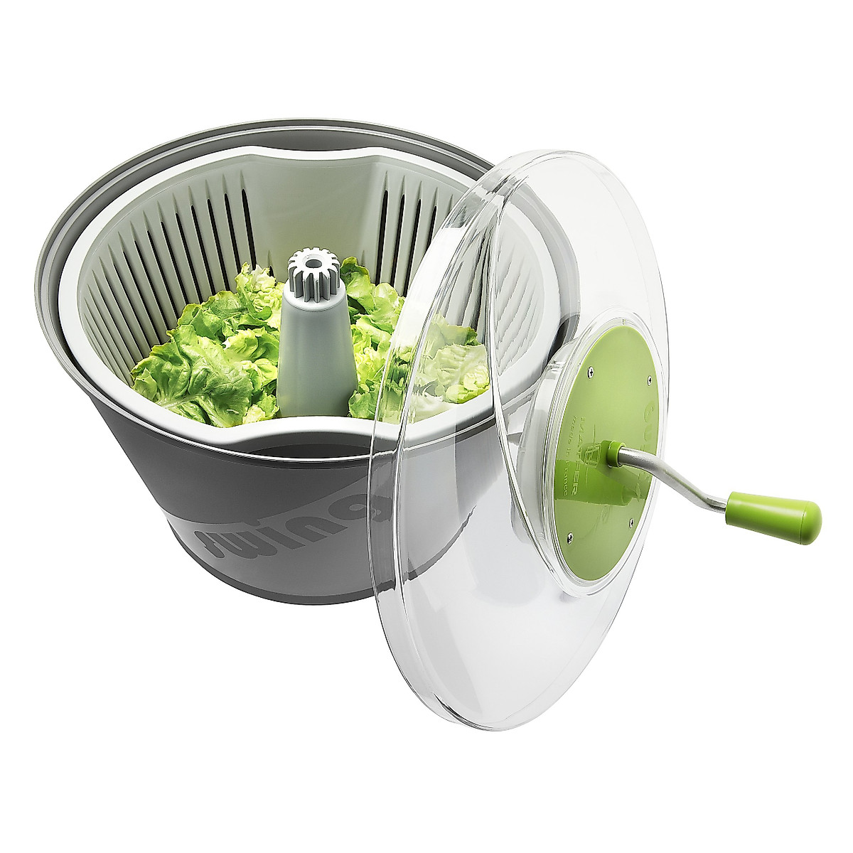 Matfer Bourgeat 5 Gallon Swing Salad Spinner/Dryer, Professional Quality Large Volume Salad Dryer