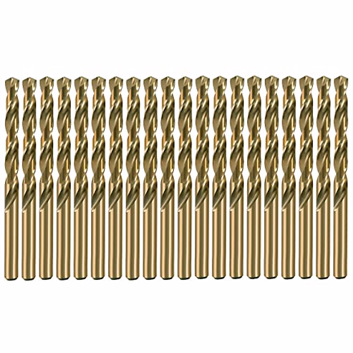 Cobalt Drill Bit Set 20Pcs 3/32 inch HSS Co M35 Twist Jobber Length Drill Steel Metal Iron