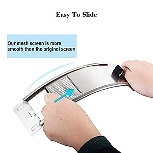 Green Egg Replacement Parts Stainless Draft Door Fits for Medium & Large Big Green Egg Grill Kamado Accessories with Punched MESH Panel Easily Adjusted Egg Bottom Vent Replacement