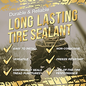 FlatOut Off Road Tire Sealant, Multi-Purpose Formula, Prevents Flat Tires, Fix a Flat Tire, Seals Leaks, Conatins Kevlar, 32 Ounce Bag, 1-Pack